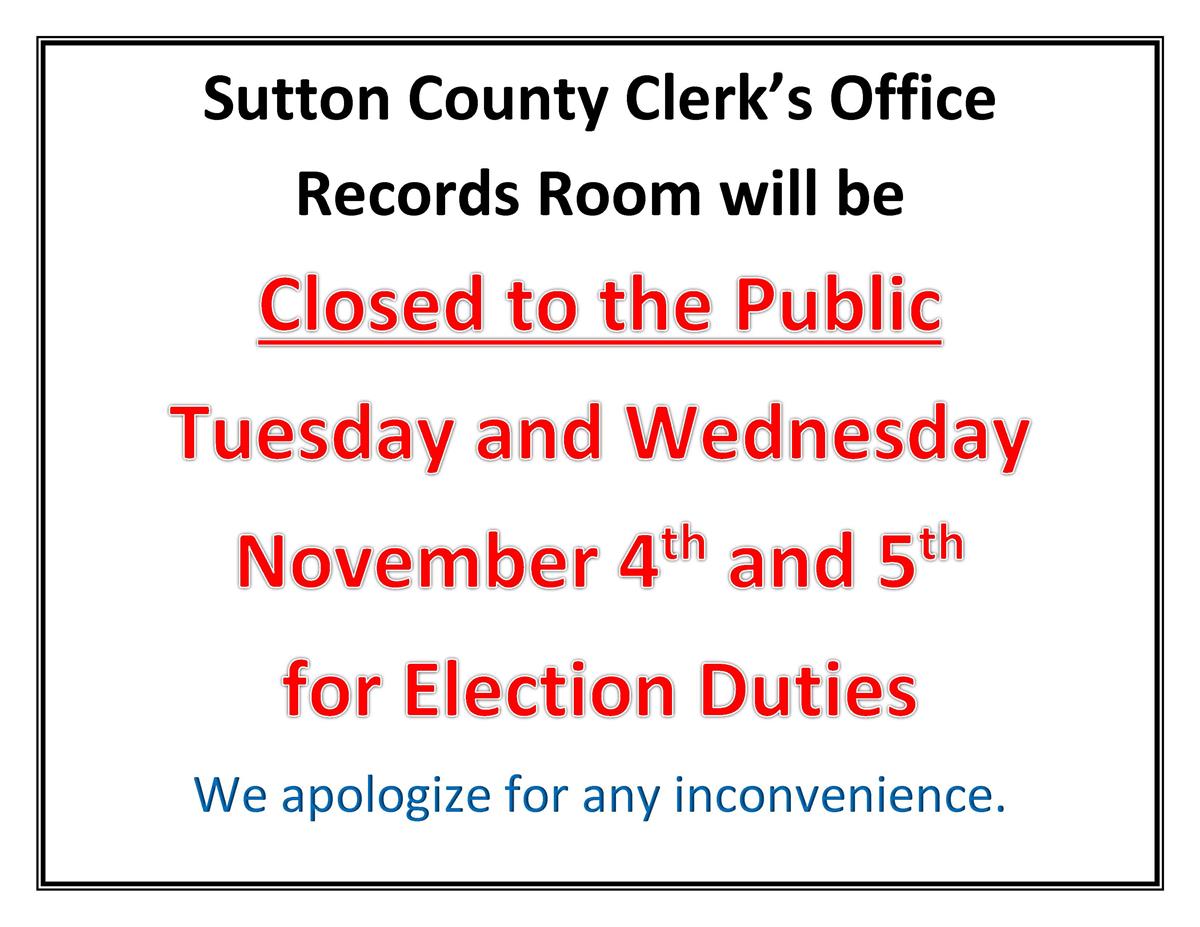 Sutton County, TX - County Clerk